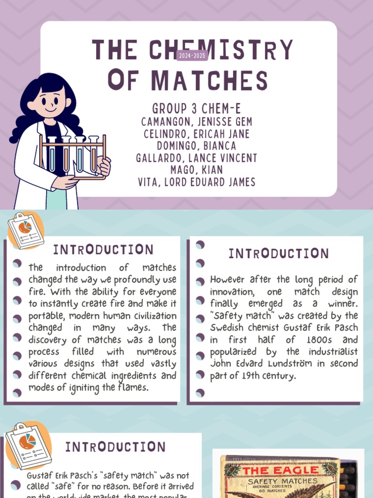 The Chemistry of A Match | PDF | Phosphorus | Combustion