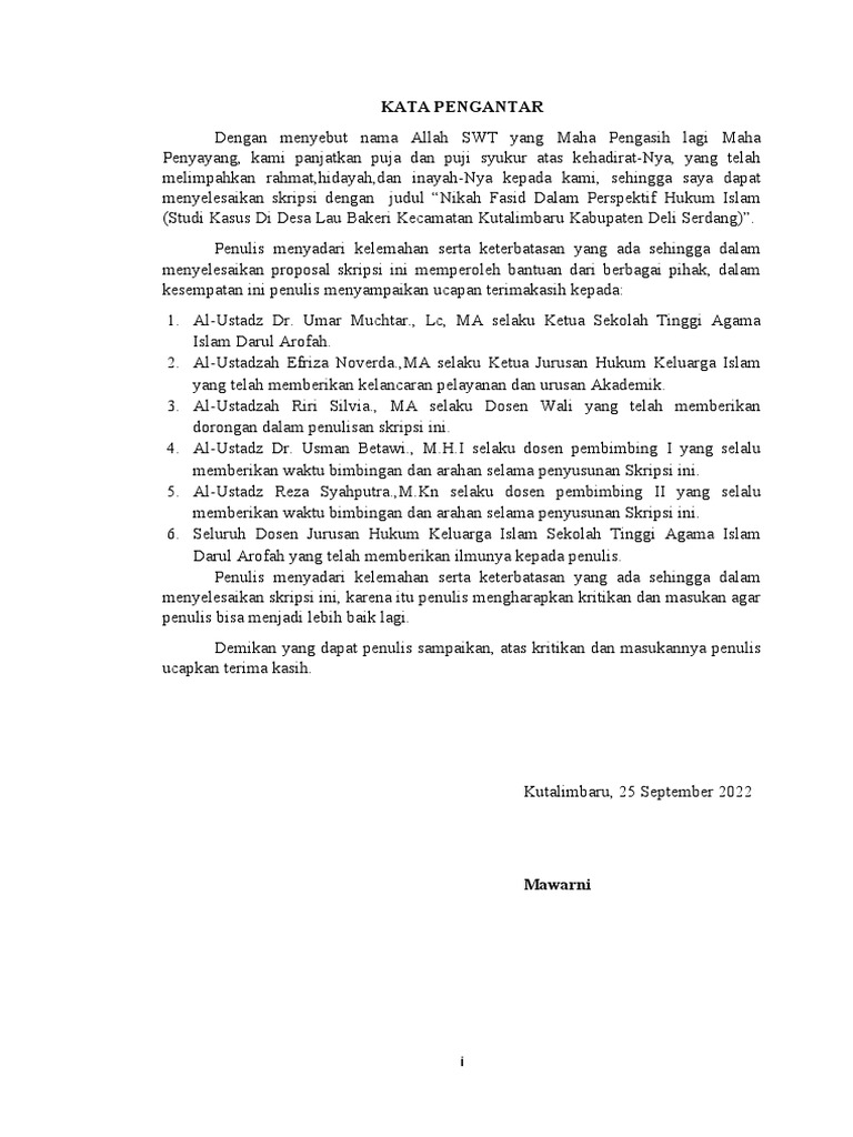 Kata Pengantar Dan Outline | PDF