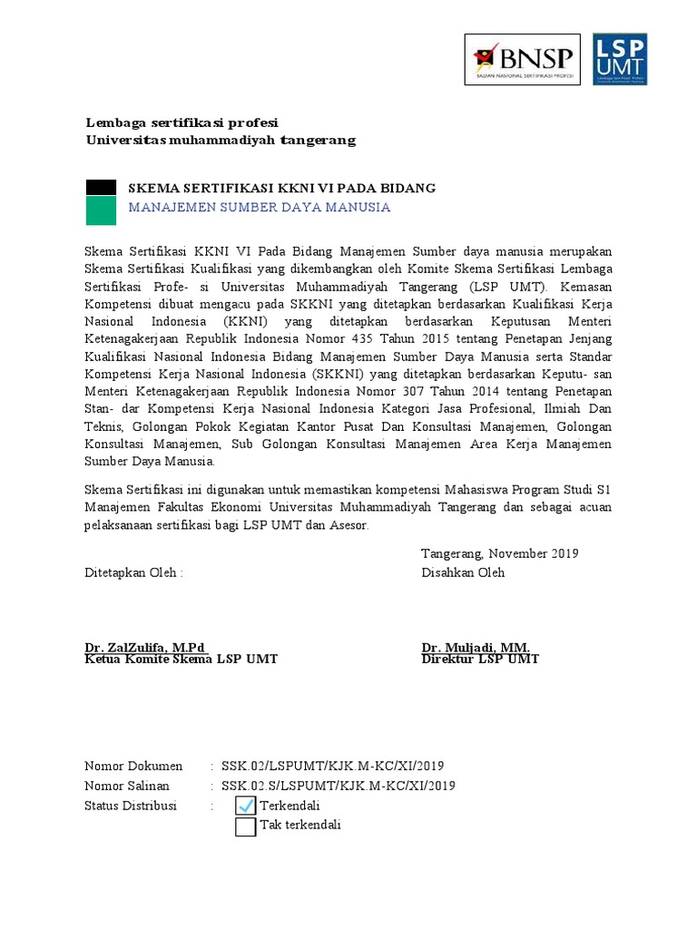 C1.skema KKNI MSDM LVL6 | PDF