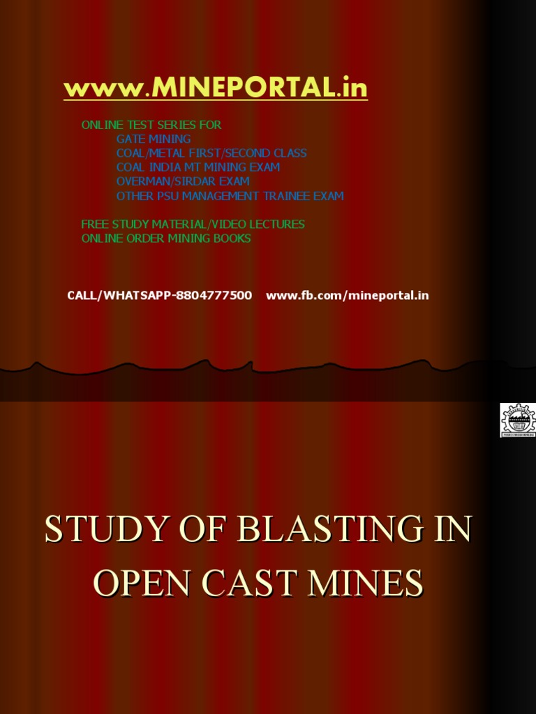 Blasting Concepts | PDF | Mining | Surface Mining