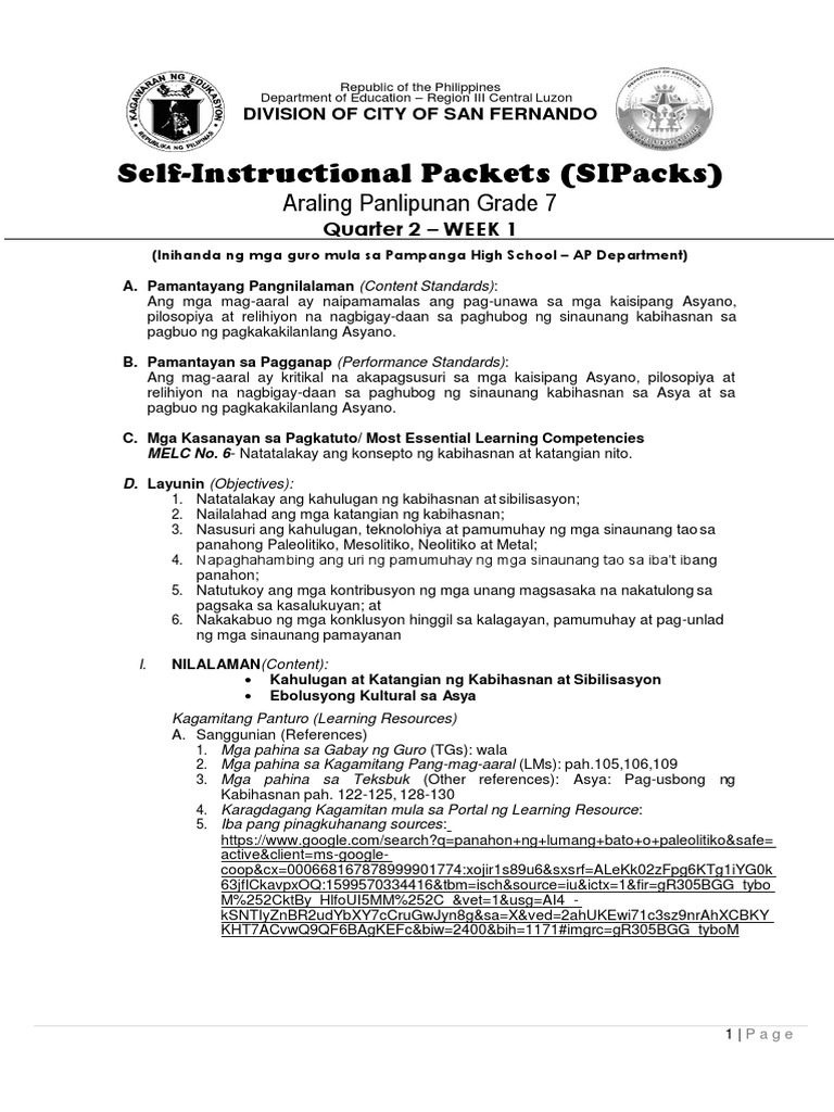 Ap7 q2 DLP Week 1-7 | PDF