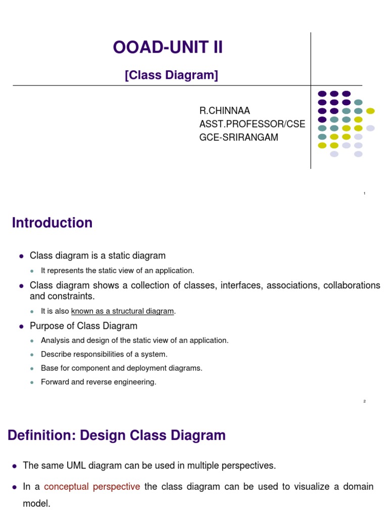 Ooad U2 Class Diagram Pdf Class Computer Programming Unified Modeling Language