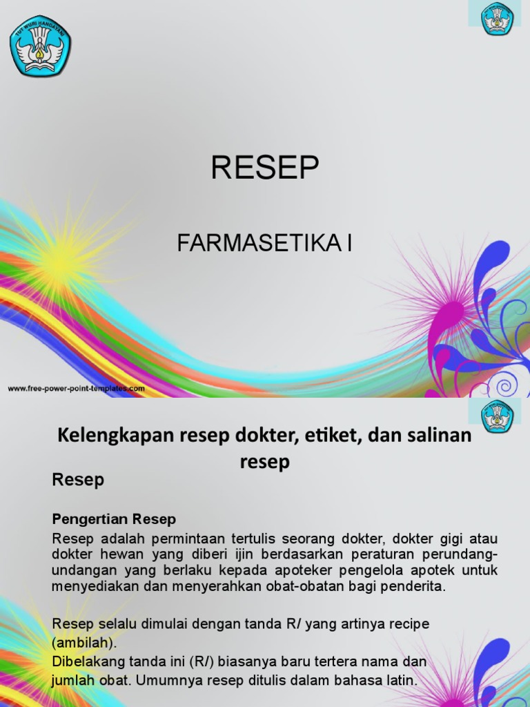4.resep, Etiket Dan Copy Resp Oke Sip | PDF | Kesehatan Holistik