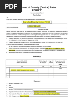 Sample Gratuity-Nomination-Form-F | PDF | Social Institutions | Social ...