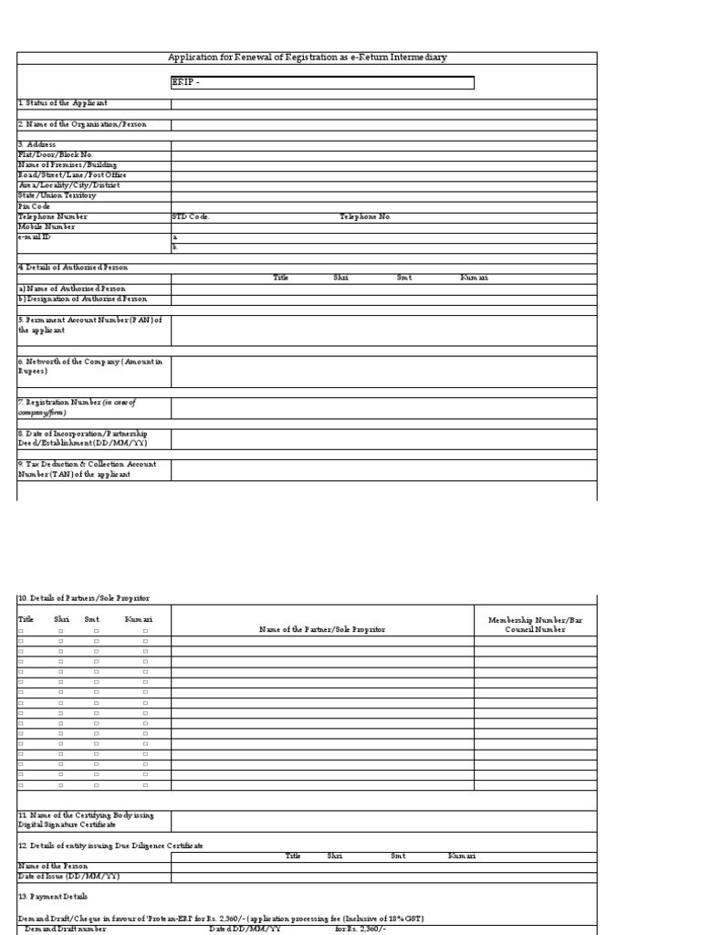 ERI Renewal Form | PDF | Cheque | Government