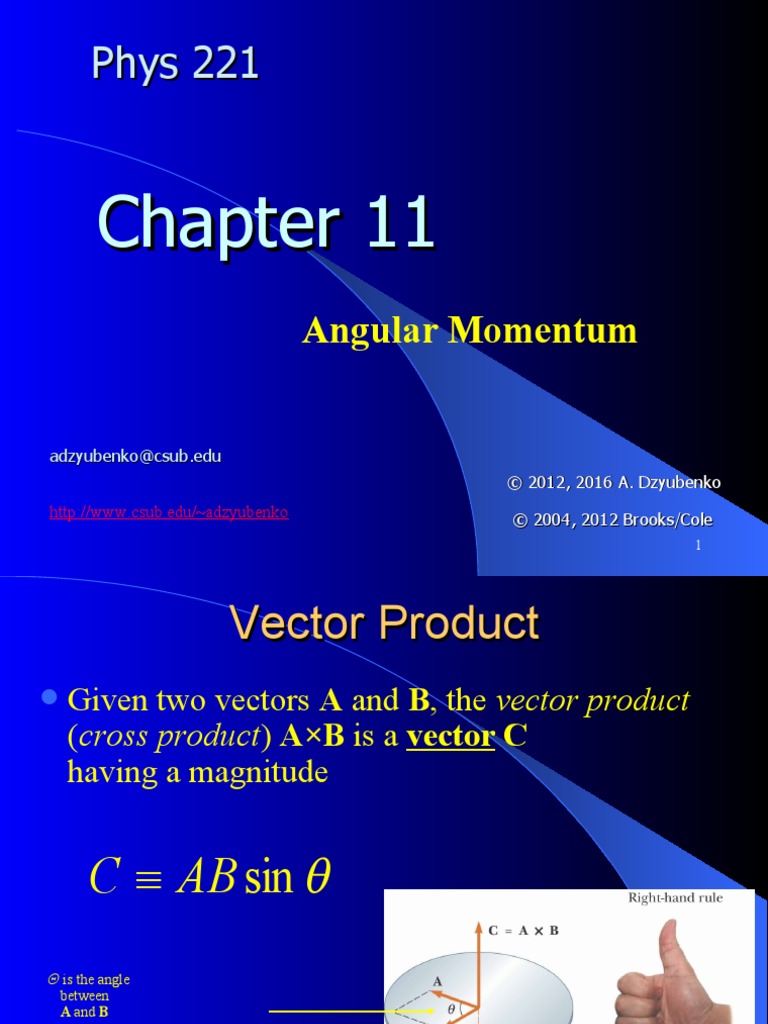 ch11 Lecture Dzyubenko | PDF | Rotation Around A Fixed Axis | Angular Momentum