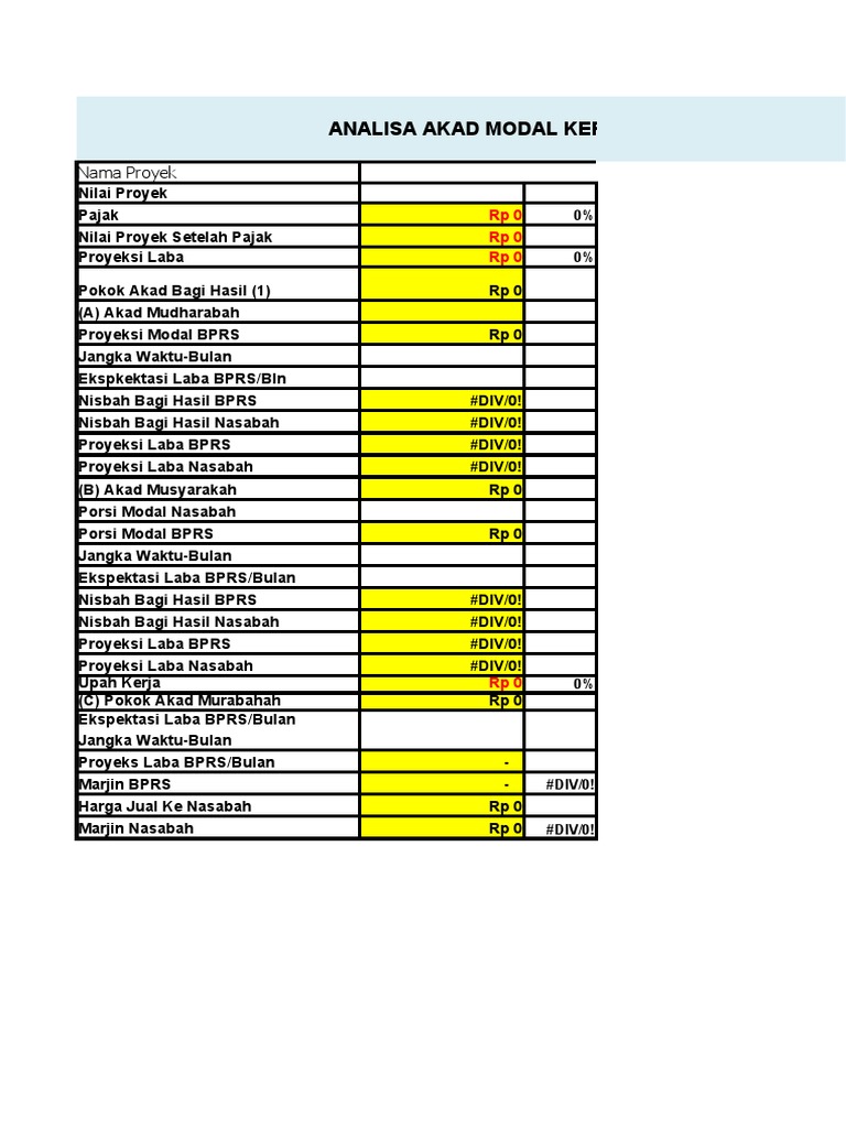 12-LH Analisa Akad Modal Kerja Proyek | PDF | Bisnis