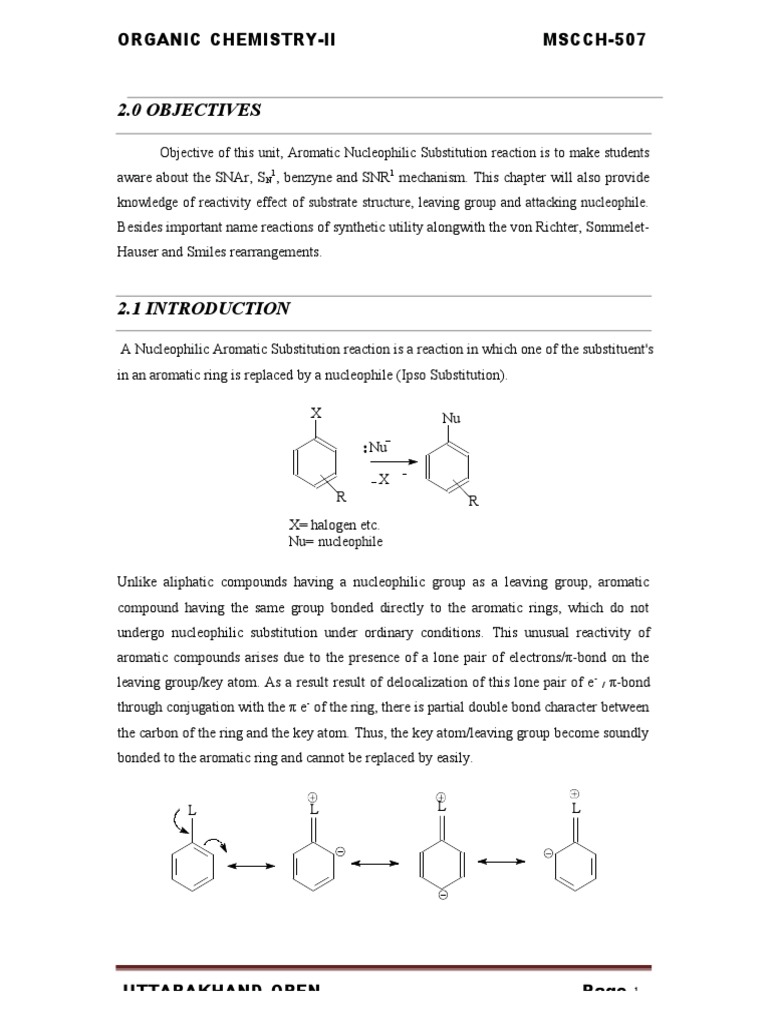 Mechanisms of Aromatic Nucleophilic Substitution Reactions: A Detailed ...