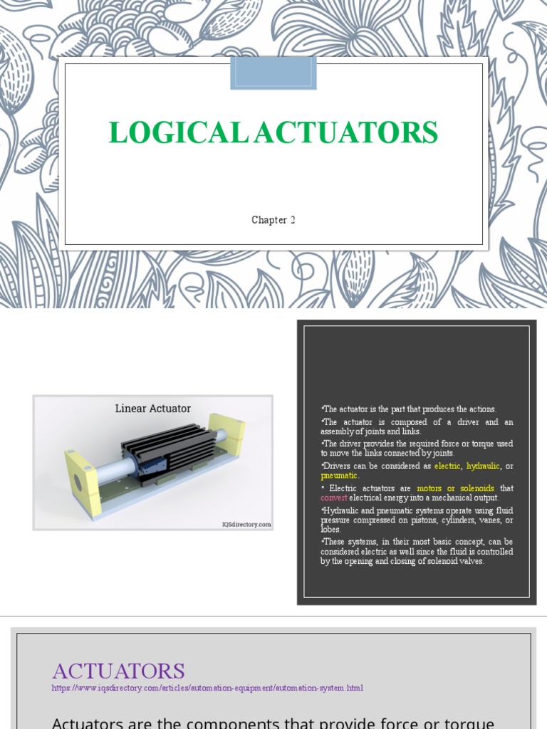 Chapter 2 Actuators | PDF | Electric Motor | Actuator