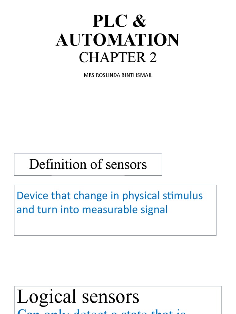 Chapter 2 Logical Sensor | PDF | Switch | Capacitor