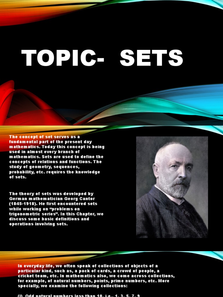 Topic - Sets | PDF | Set (Mathematics) | Numbers