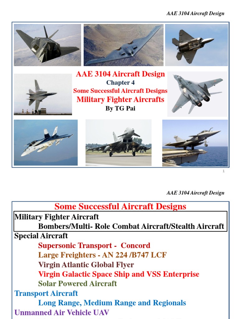 AAE 3104 CH 4 Some Successful Aircraft Designs - Military Aircraft ...