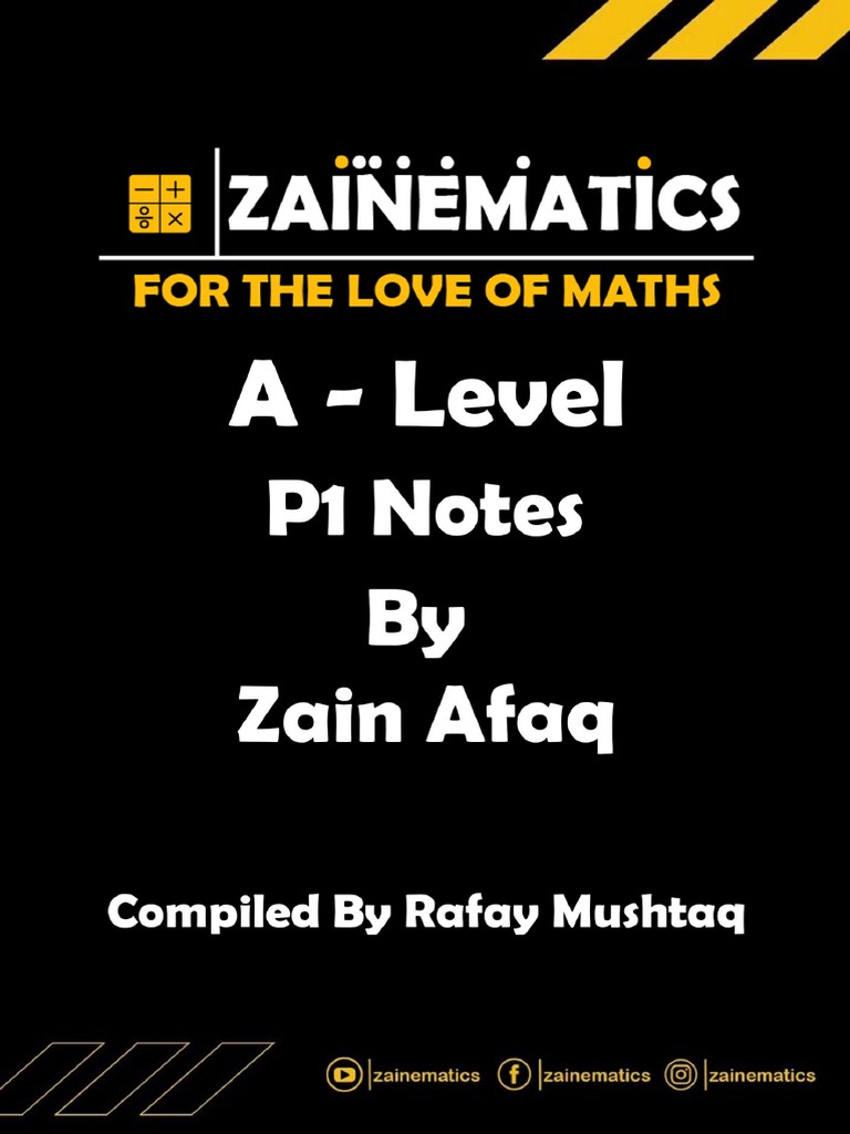 Notes de Zainematics pour A Level | PDF | Maison et jardin