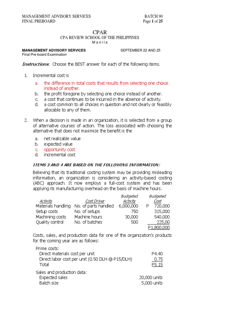 MAS FINAL PREBOARD Solution | PDF | Loans | Interest