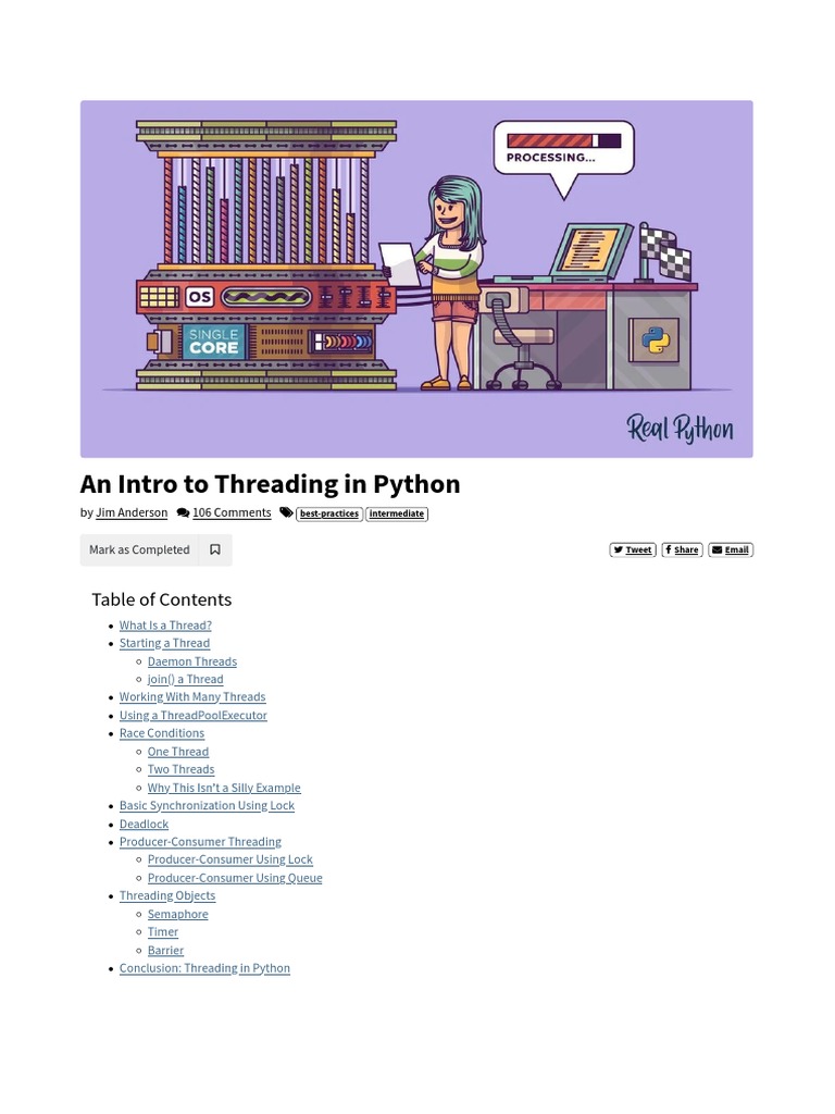 An Intro To Threading in Python - Real Python | Download Free PDF ... An Intro To Threading in Python - Real Python | Download Free PDF ...