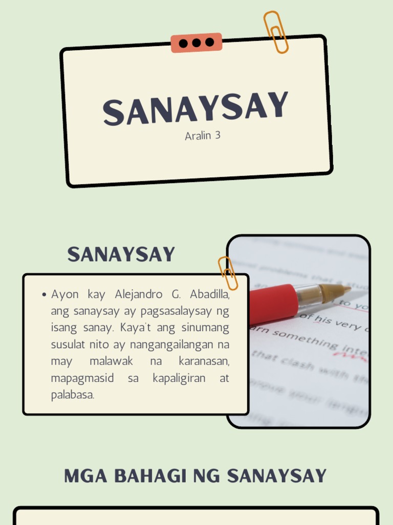 SANAYSAY | PDF