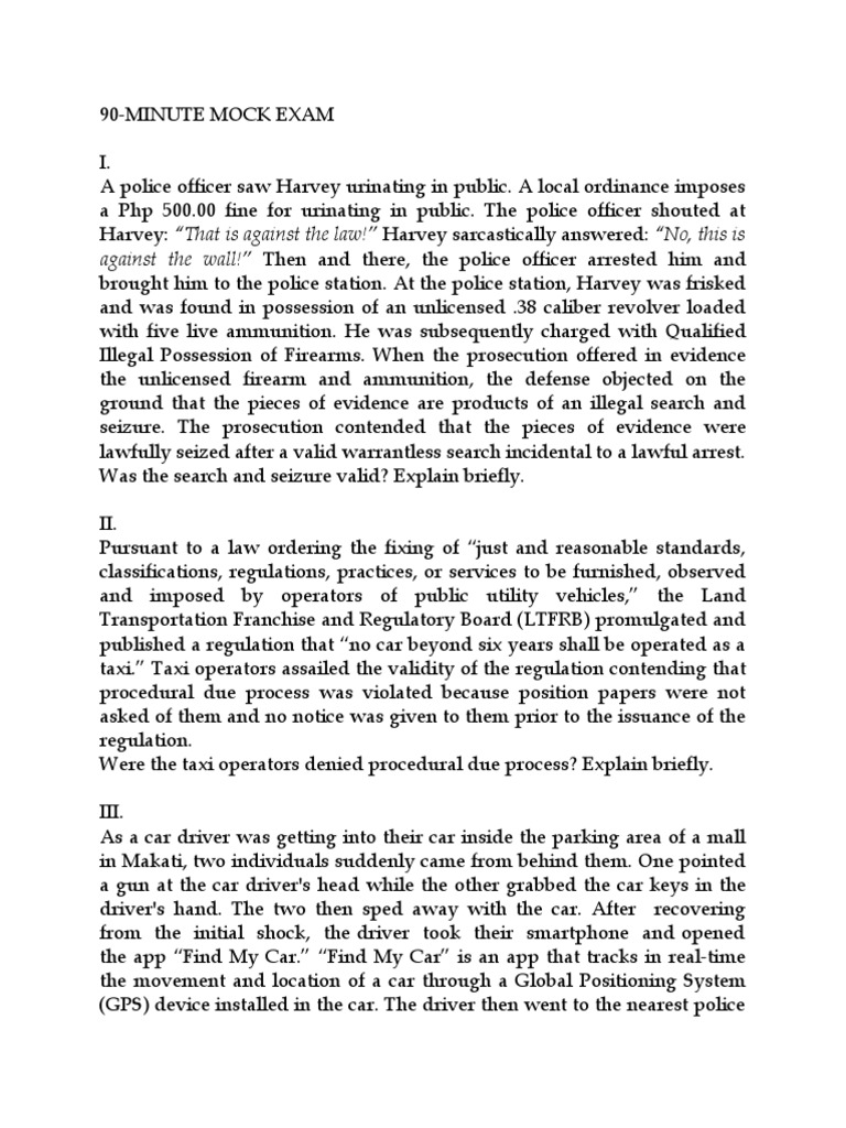 Mock Exam - Consti2 - Sec. 1-4 | PDF
