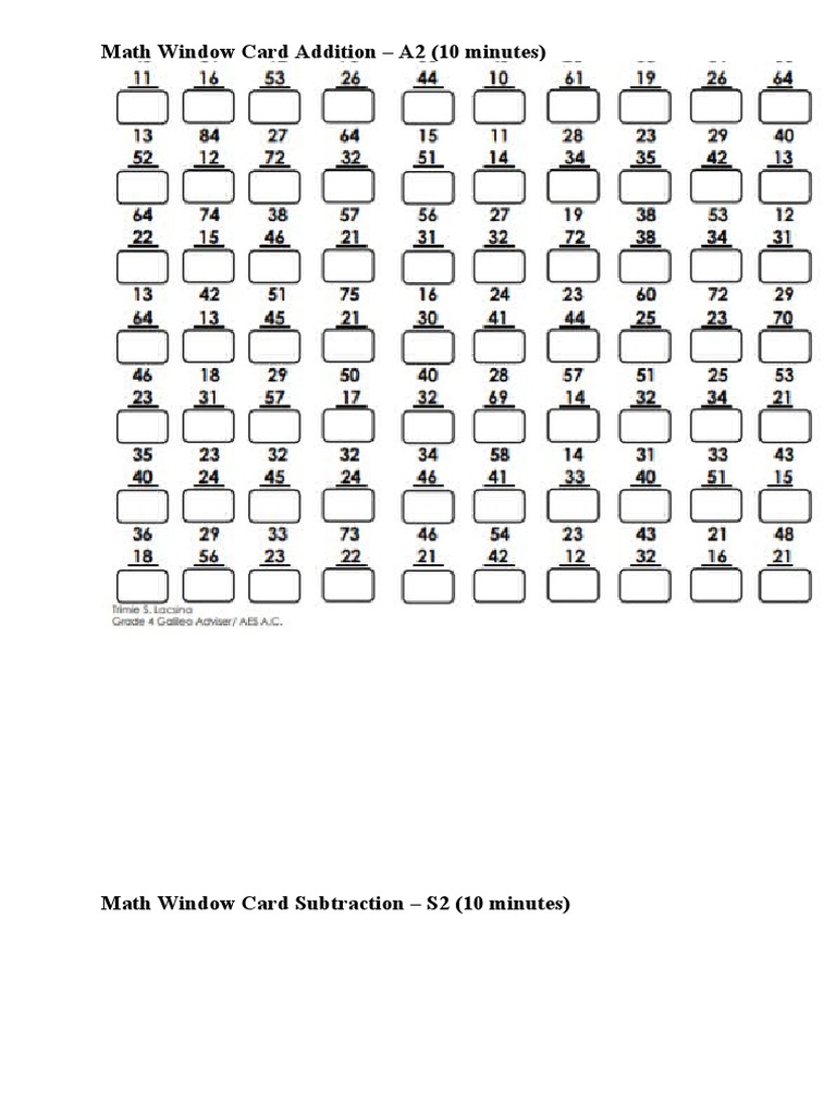 Window-Card A2 S2 M2 D2 | PDF