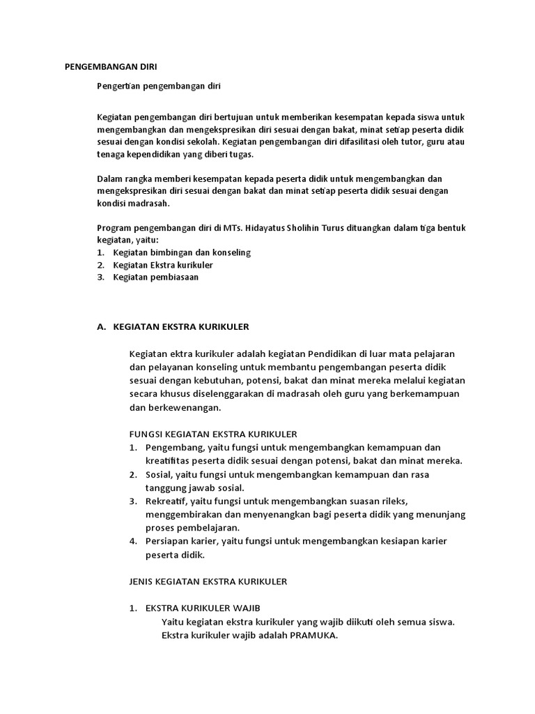 Pengembangan Diri | PDF