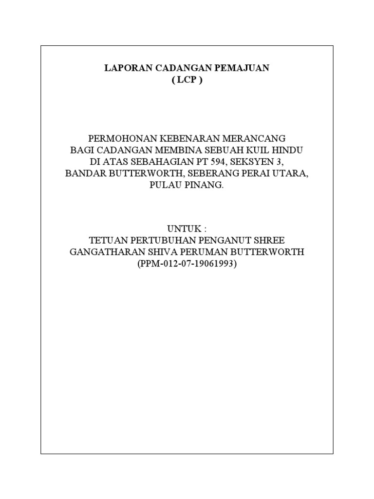 Tpb-Laporan (LCP) | PDF