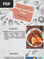 UK Meal Times and Traditions | PDF | Meal | Lunch