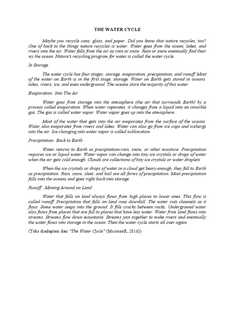 The Water Cycle | PDF | Water Cycle | Water