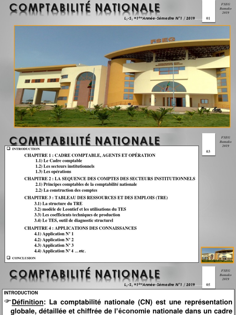 Principes de la Comptabilité Nationale | PDF | Comptabilité nationale ...