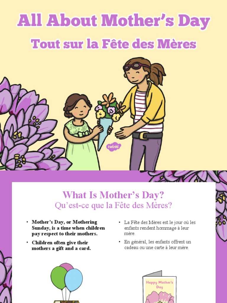 FR T T 26266 EYFS All About Mothers Day PowerPoint English French | PDF