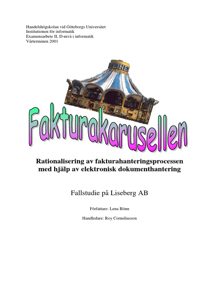 Rationalisering Av Fakturahanteringsprocessen Med Hjälp Av Elektronisk ...