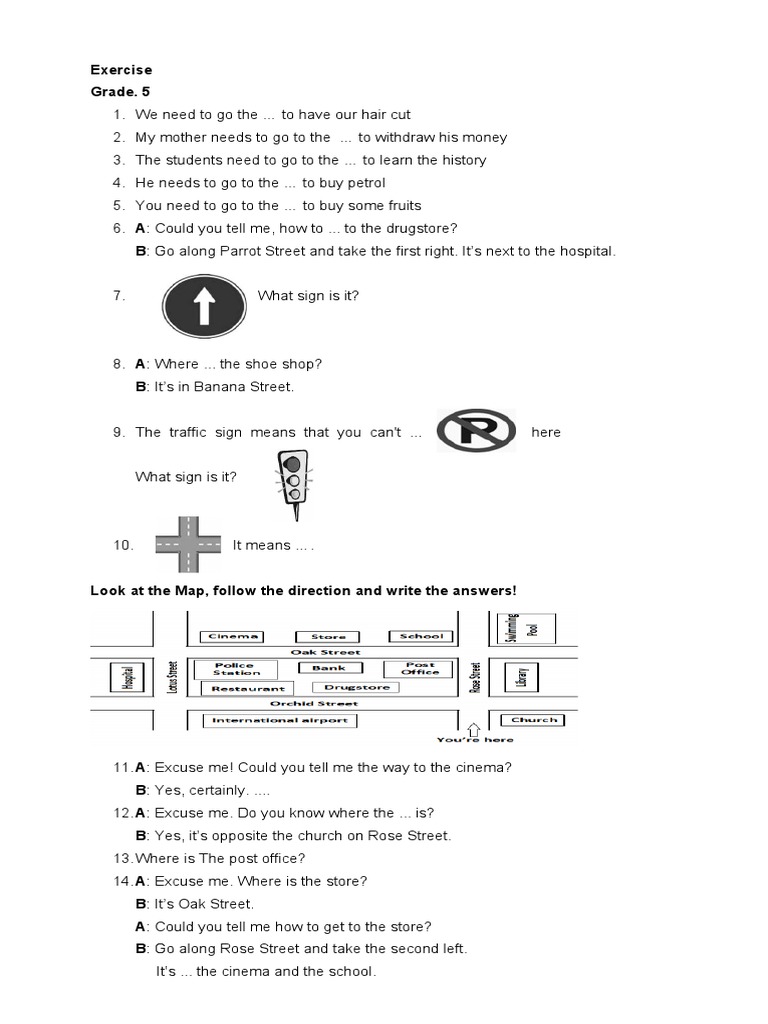 EX. PUblic Places and Giving Direction | PDF