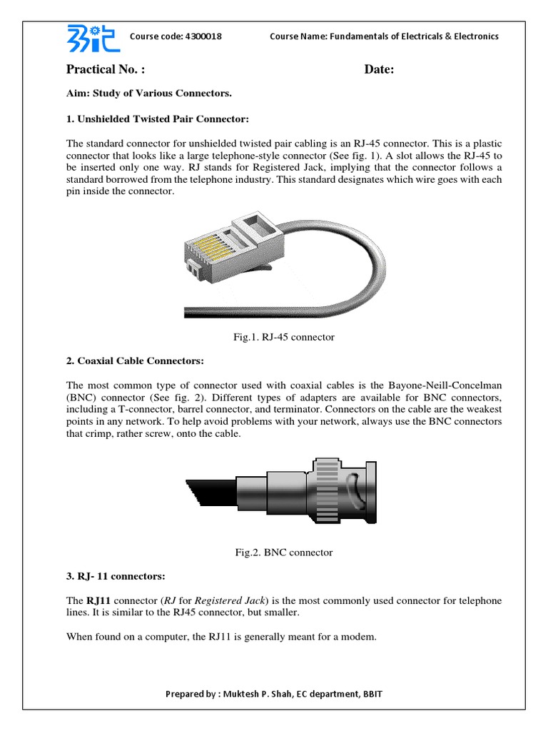 Types of Connectors | PDF | Electrical Connector | Hdmi