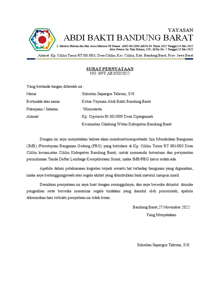 Surat Pengganti Imb | PDF