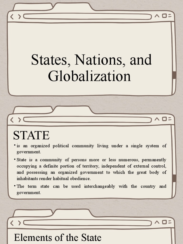 States, Nations, and Globalization Explained | PDF | Nation | Globalization