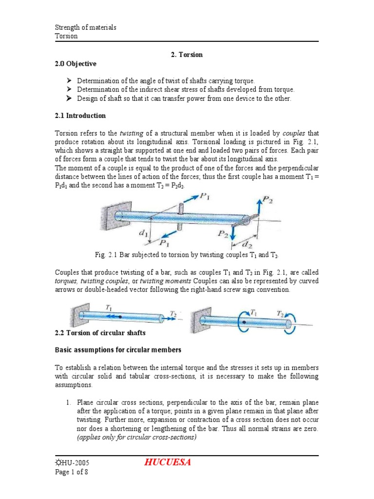 Torsion | PDF | Stress (Mechanics) | Torque