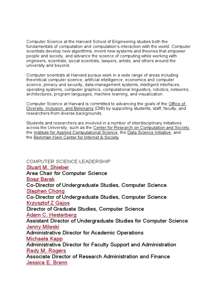 A Comprehensive Guide to Pursuing a PhD in Computer Science at Harvard ... A Comprehensive Guide to Pursuing a PhD in Computer Science at Harvard ...