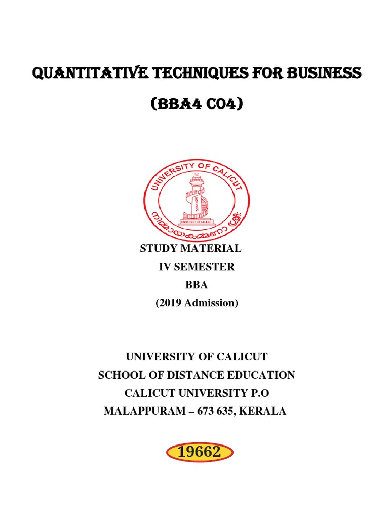 Bba Quantitative Techniques PDF | PDF | Cost Of Living | Statistics