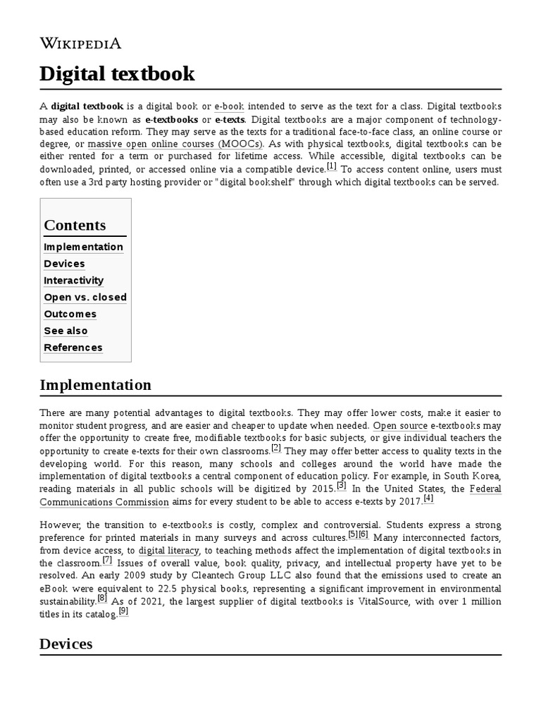 Digital Textbook | PDF | Publishing | Digital Technology