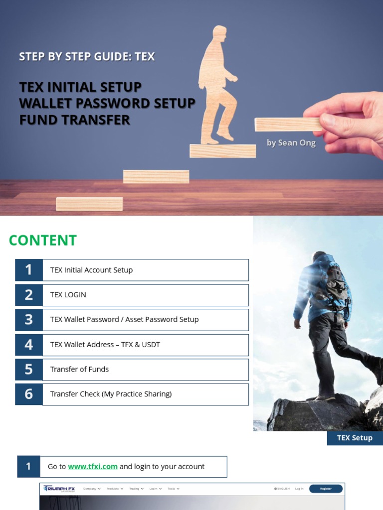 TEX Setup and Fund Transfer Guide | PDF | Password | Login