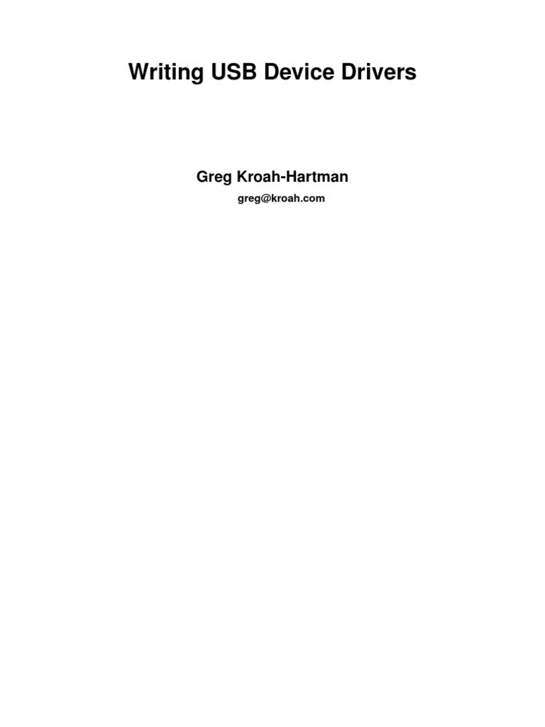 Writing Usb Driver | PDF | Device Driver | Usb