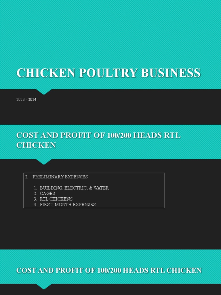 Chicken Poultry Business Plan | PDF | Animals And Humans | Domesticated ...