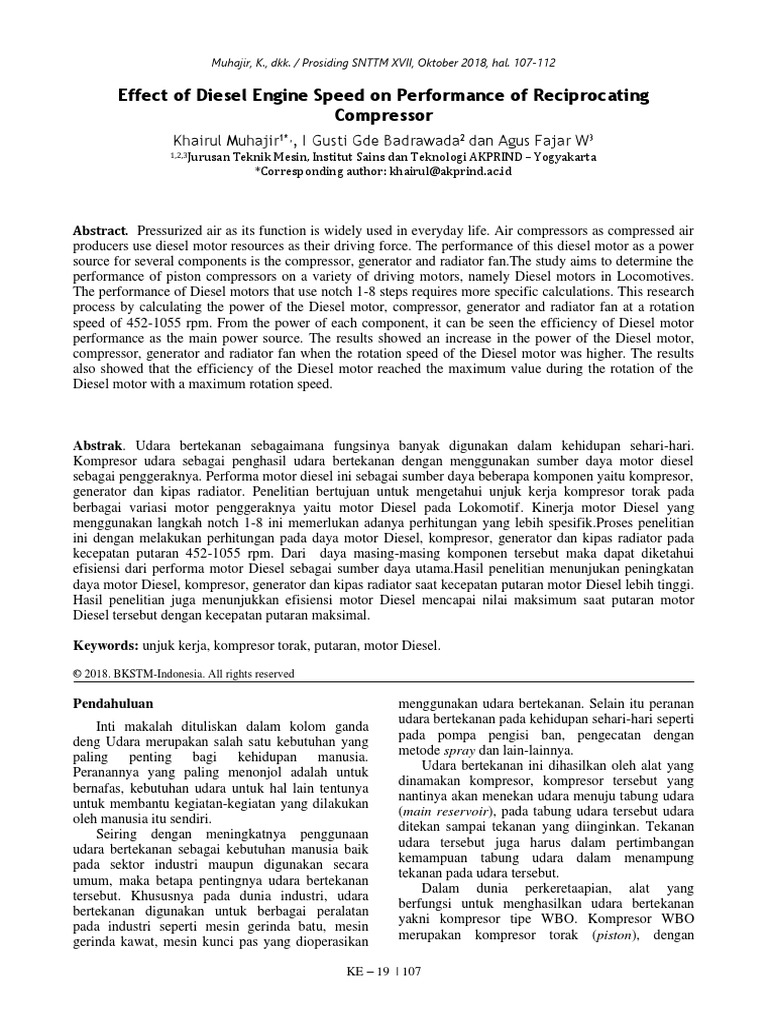 Pengertian Kompresor WBO | PDF