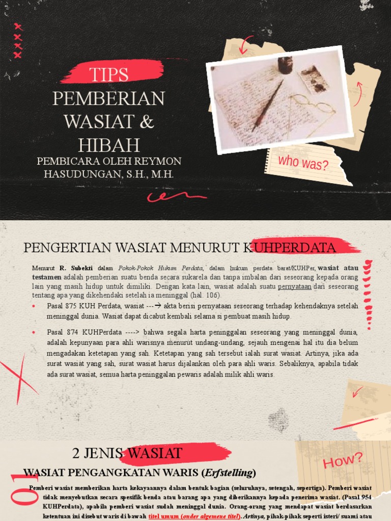 Seminar Tips Pemberian Wasiat & Hibah Powerpoint | PDF