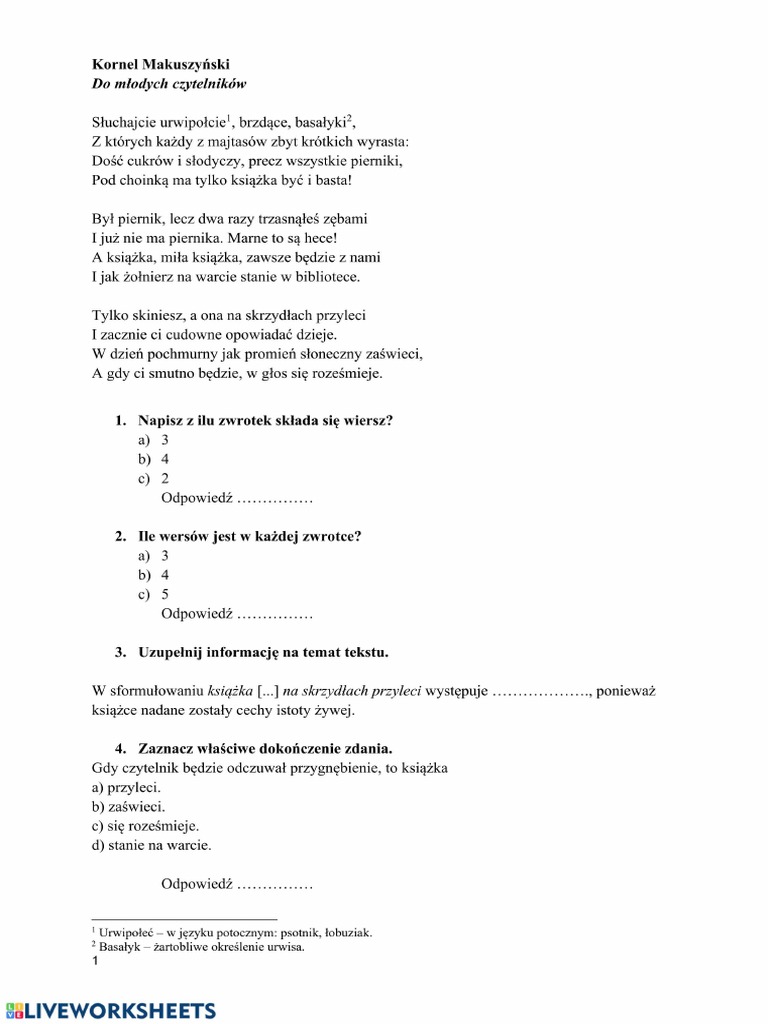 Analiza Wiersza | PDF