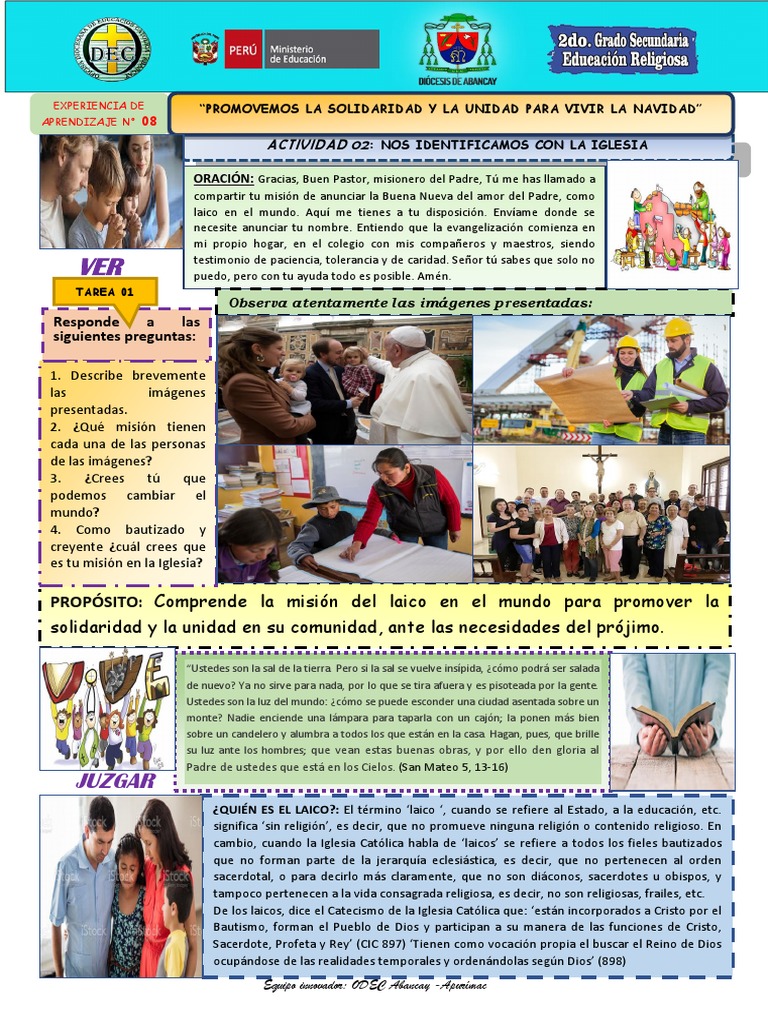 REL. 2° Act.2-EDA 8 - Del 21 Al 25 D Noviembre - ODEC ABANCAY - LA IGLESIA | PDF | Iglesia ...