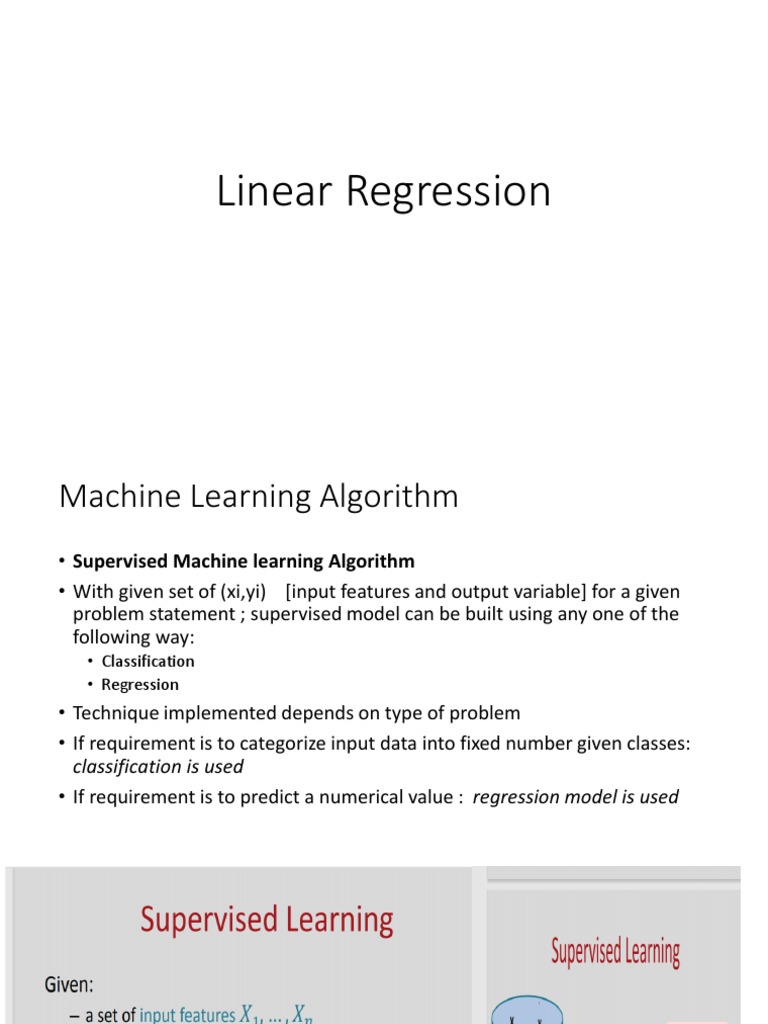 Linear Regression | PDF | Regression Analysis | Linear Regression Linear Regression | PDF | Regression Analysis | Linear Regression