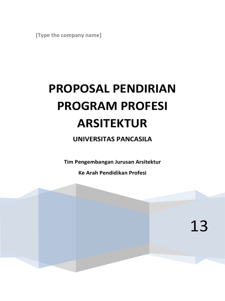 Proposal Pendirian Prodi Arsitektur | PDF