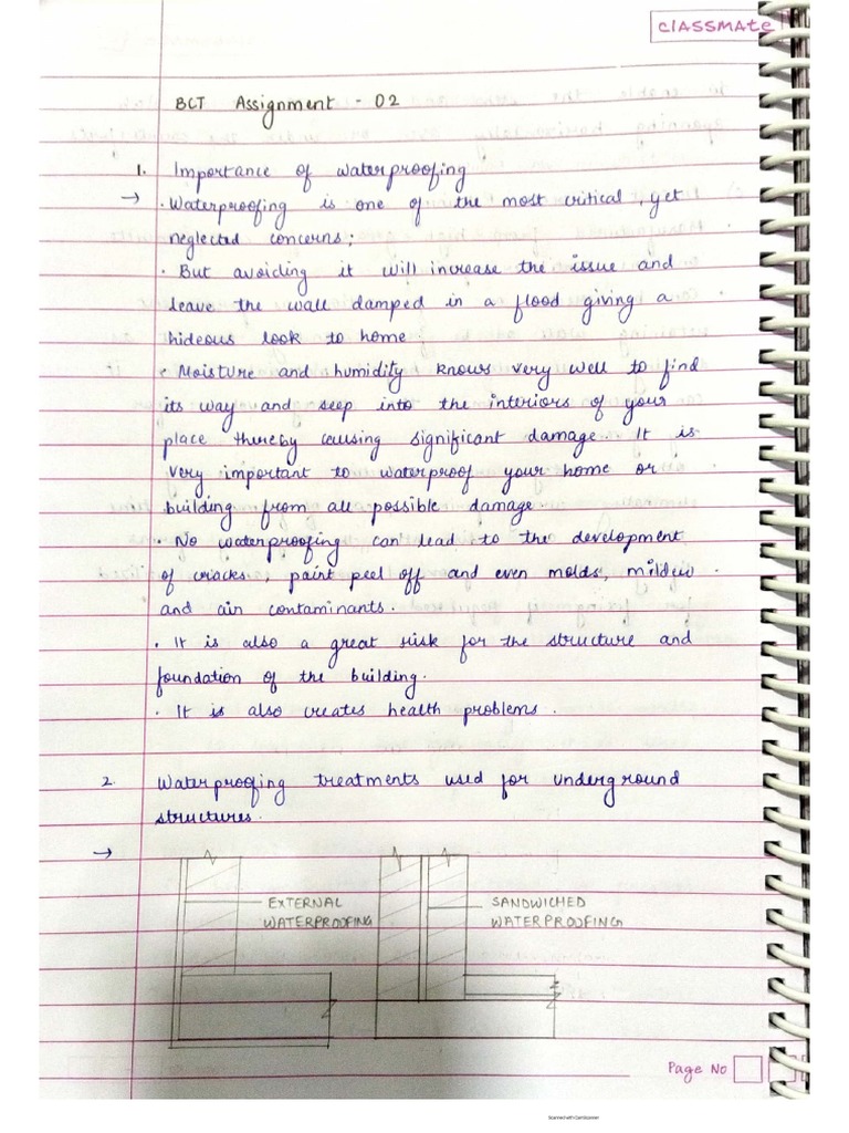 Siddhi Gangwal BCT Assignment 02 Waterproofing | PDF