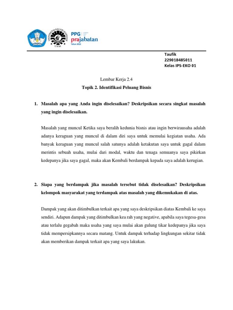 TAUFIK - LK 2.3. Koneksi Antar Materi | PDF