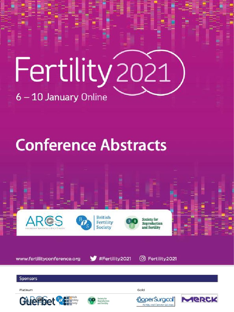 Fertility 2021 Abstract-Book | PDF | Ovary | Life Sciences