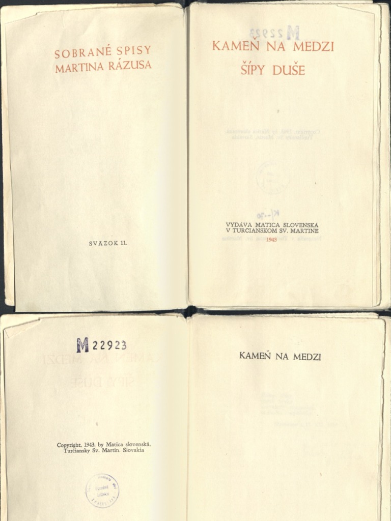 Martin Rázus - Kameň Na Medzi | PDF